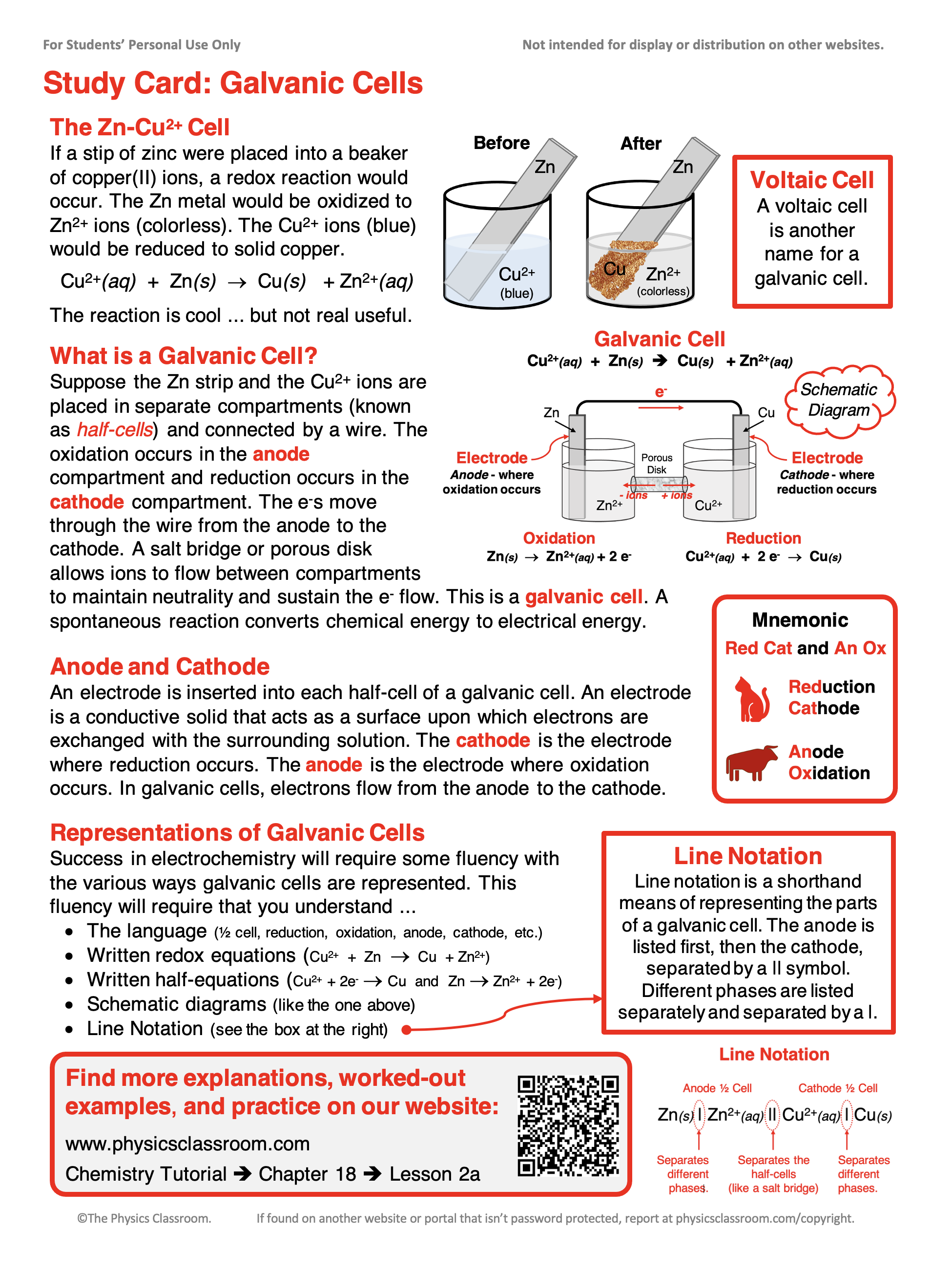 Galvanic Cells Explained: Electron Flow, Redox Reactions, and Cell Design